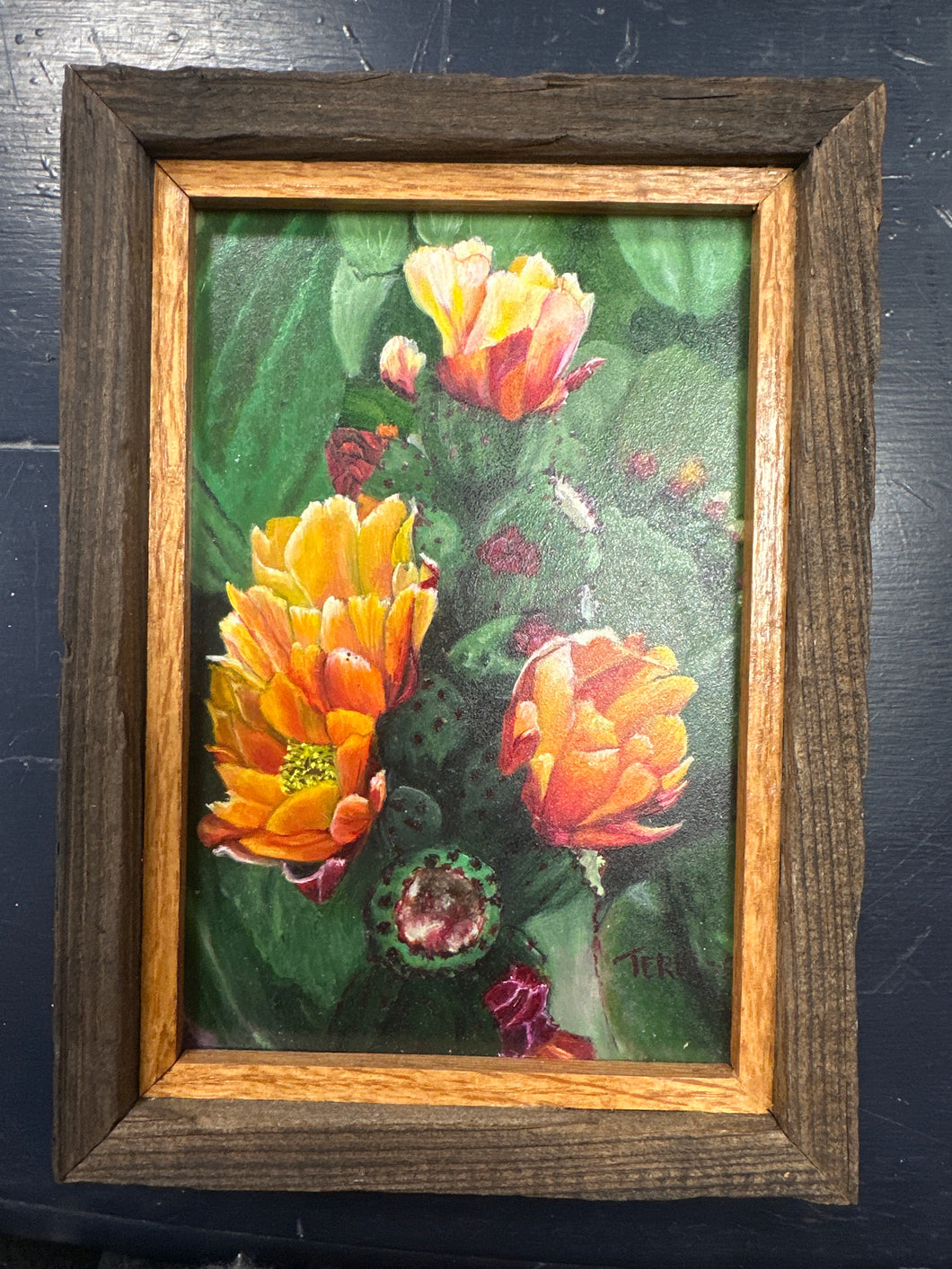 Original Signed Prickly Pear Flower Art – Distinctive Interiors and Design